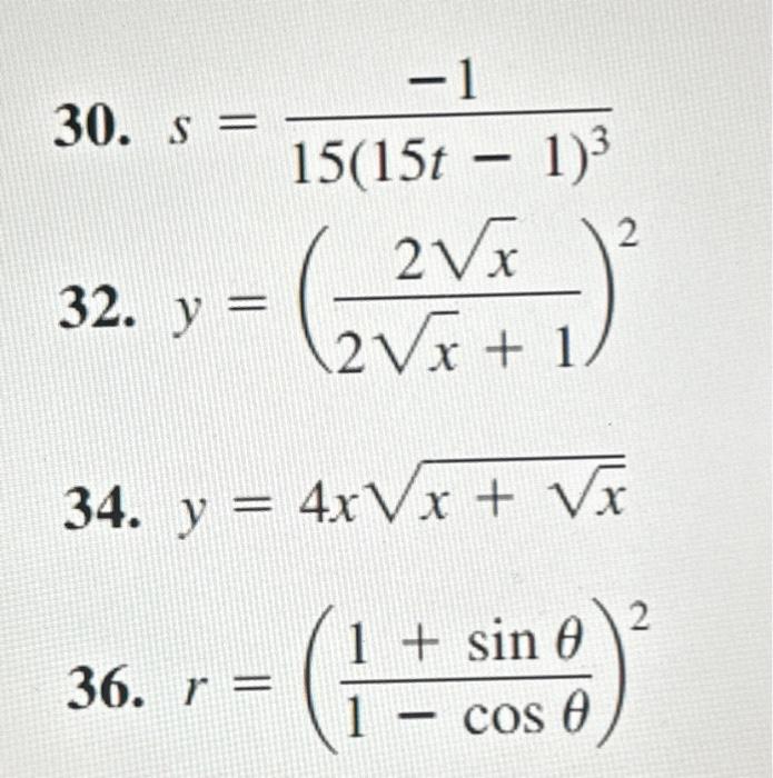 Solved Can you help me solve #30 & 36, please! Find the | Chegg.com