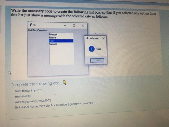 Solved Write the necessary code to create the following list | Chegg.com