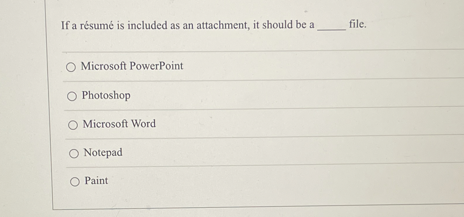 Solved If a résumé ﻿is included as an attachment, it should | Chegg.com