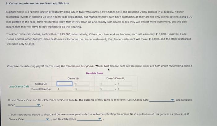6. Collusive outcome versus Nash equilibrium Suppose | Chegg.com