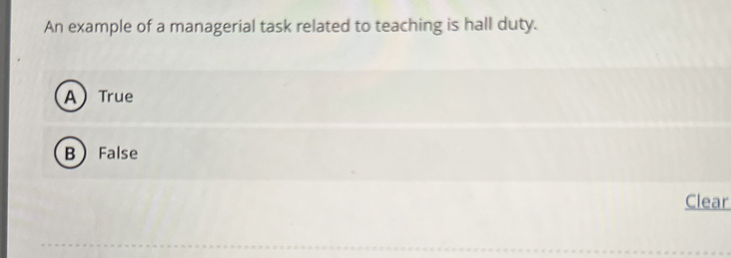 Solved An example of a managerial task related to teaching | Chegg.com