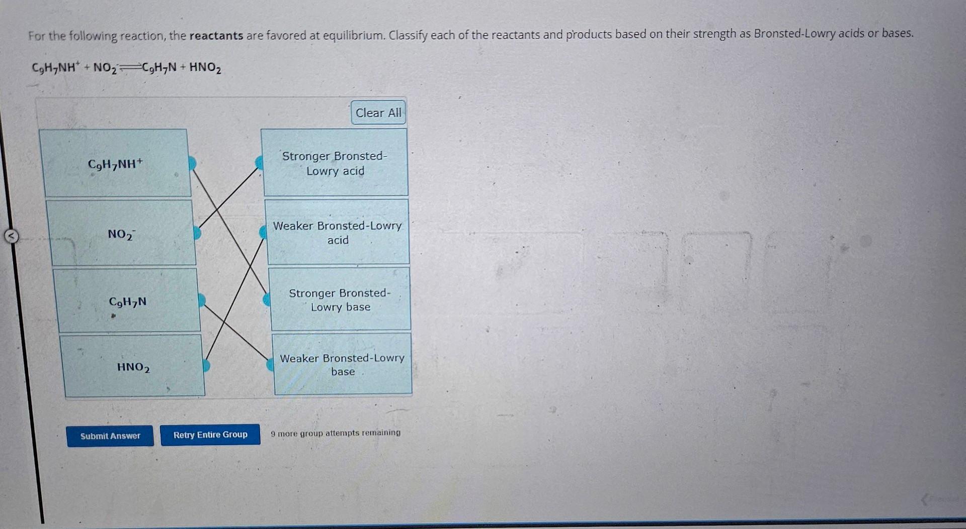 Solved For the following reaction, the reactants are favored | Chegg.com