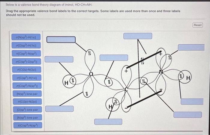 Solved Below is a valence bond theory diagram of iminol, | Chegg.com