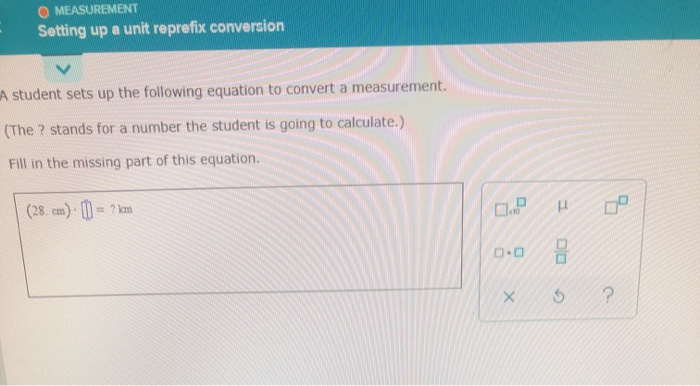 Solved MEASUREMENT Setting up a unit reprefix conversion A | Chegg.com
