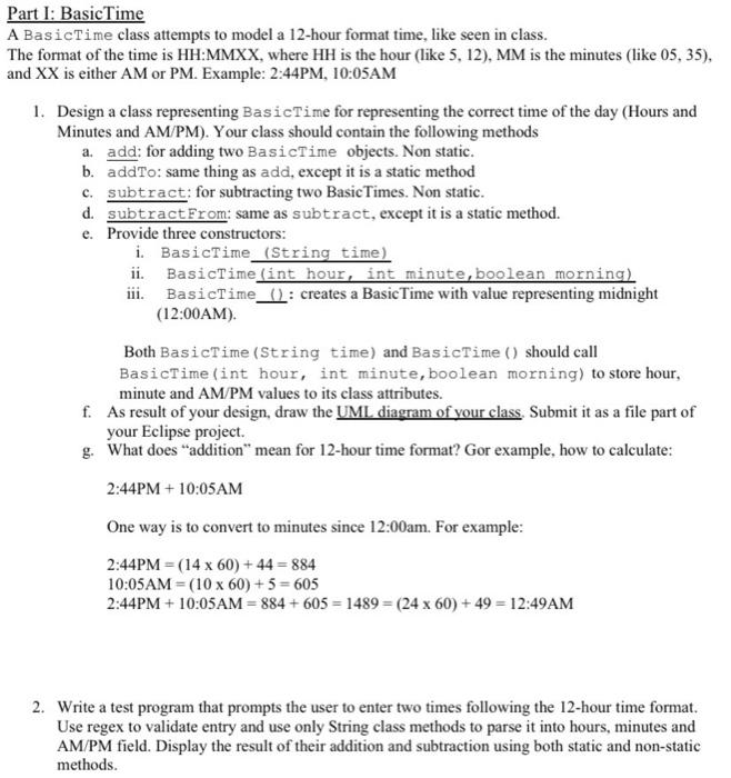 Solved Please use Java to answer. Answer both questions 1 & | Chegg.com