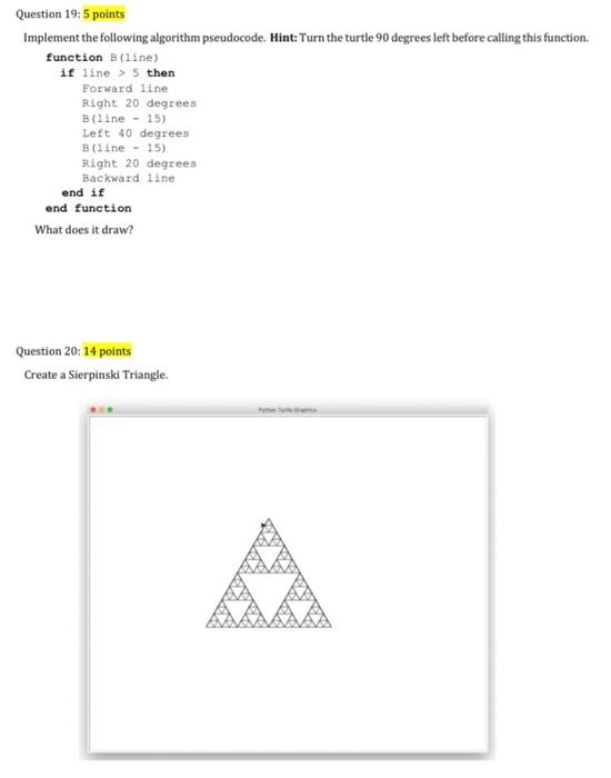 Solved Recursive Mutant Ninja Turtles Question 18: 10 points | Chegg.com
