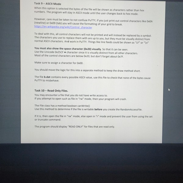 Solved 1GB = 20 Task 1 Create a class HexEditor and create a | Chegg.com