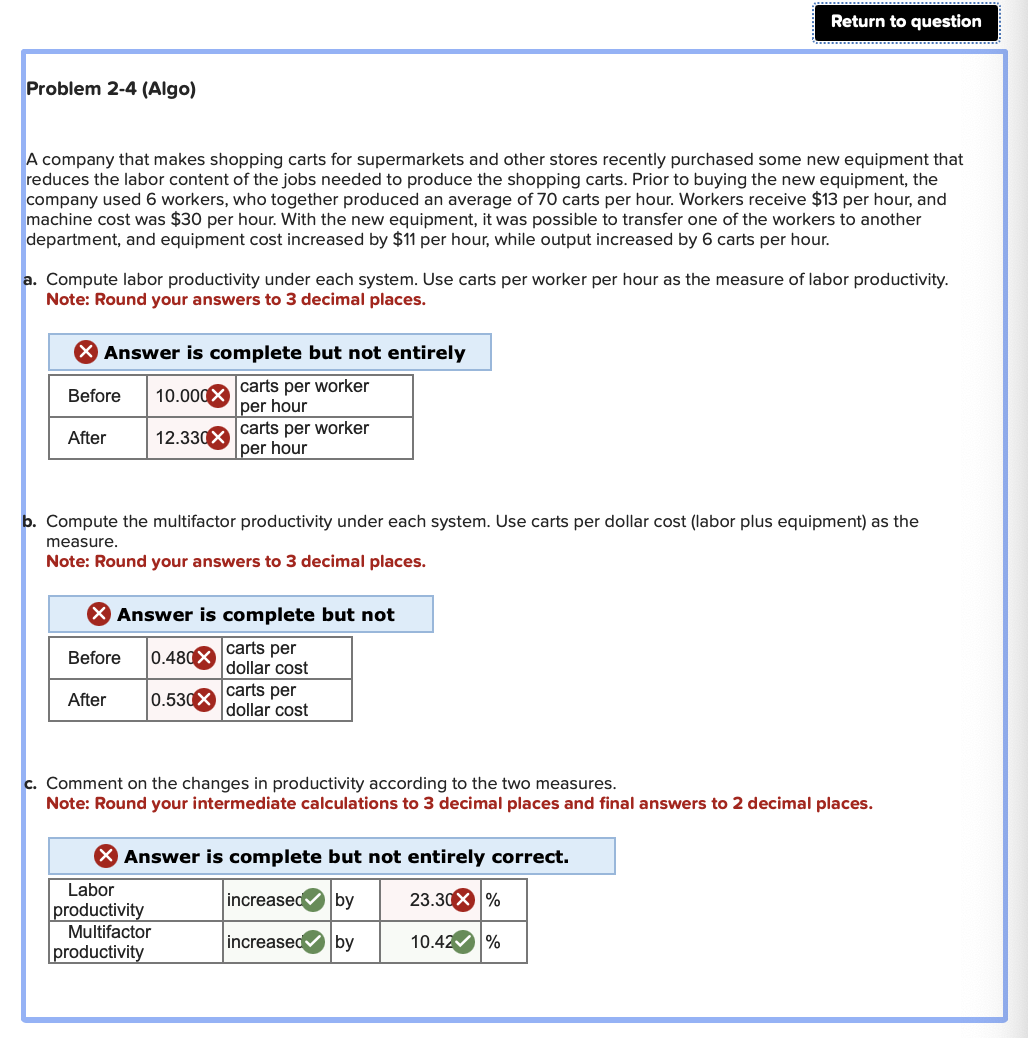 Solved Problem 2-4 (Algo) ﻿A company that makes shopping | Chegg.com