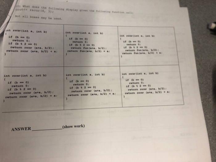 Solved 10) What does the following display in the following | Chegg.com