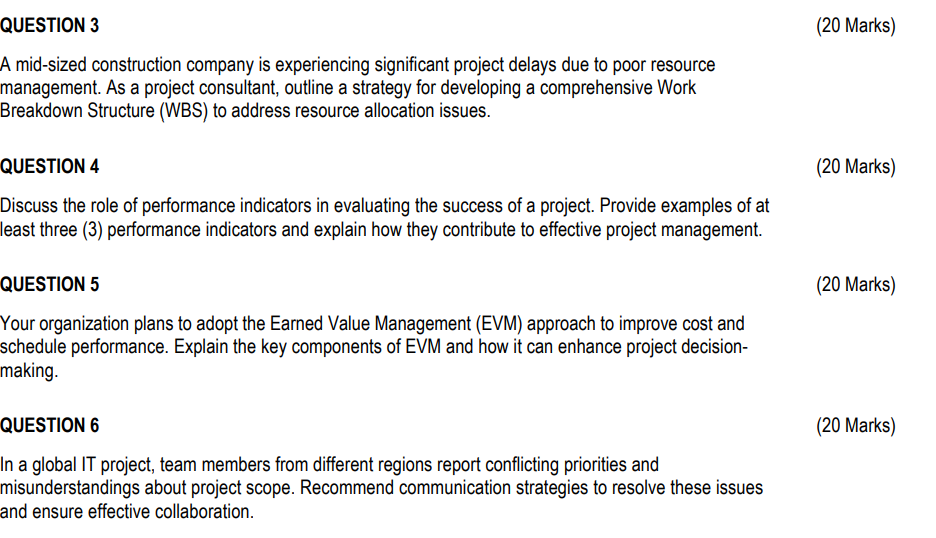 Solved QUESTION 3 ﻿A mid-sized construction company is | Chegg.com
