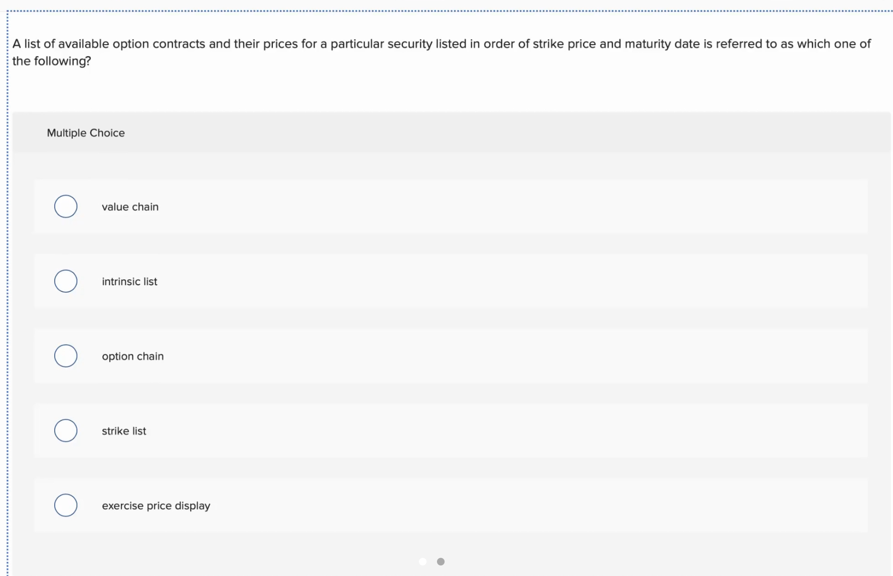 Solved A list of available option contracts and their prices | Chegg.com