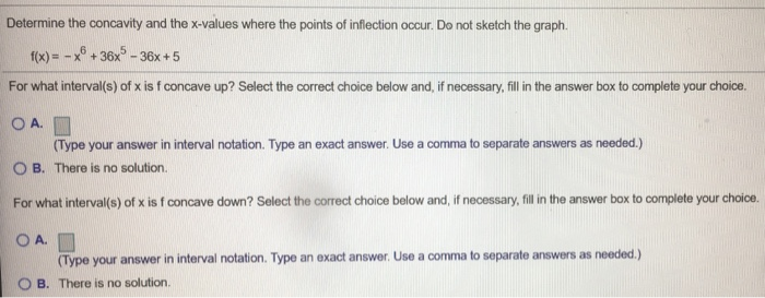 Solved Determine the concavity and the x-values where the | Chegg.com