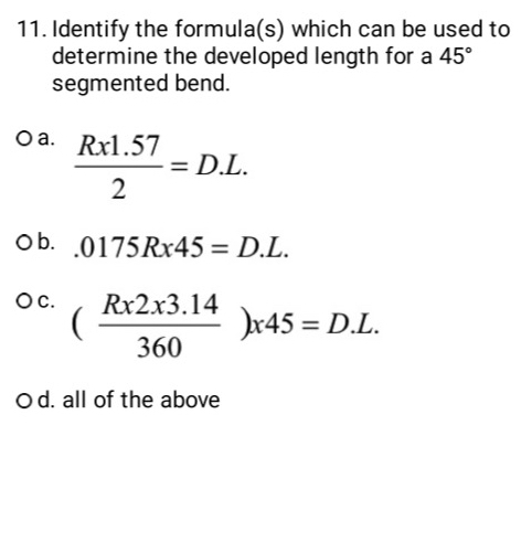 Solved Identify the formula(s) ﻿which can be used to | Chegg.com
