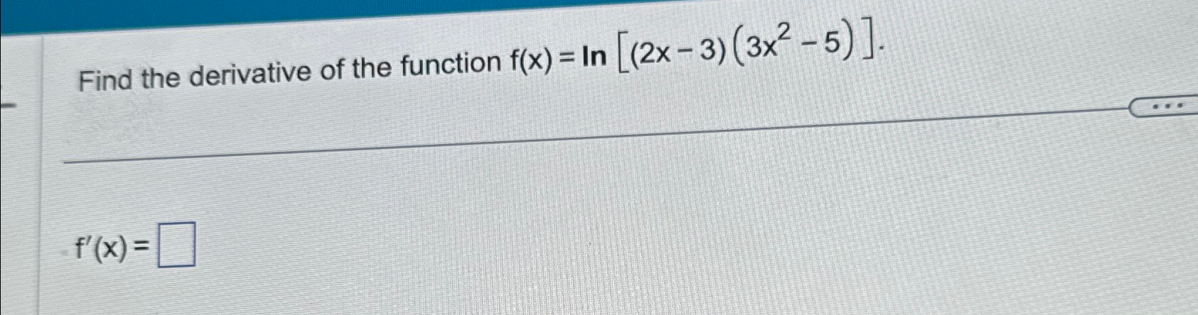 Solved Find the derivative of the function | Chegg.com