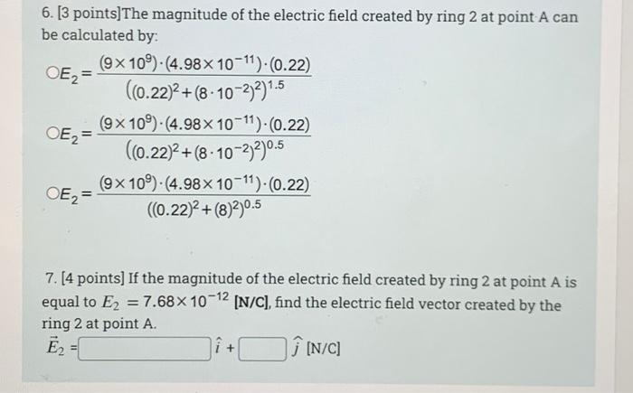Solved Problem 3. [ 20 points] The figure shows two rings | Chegg.com