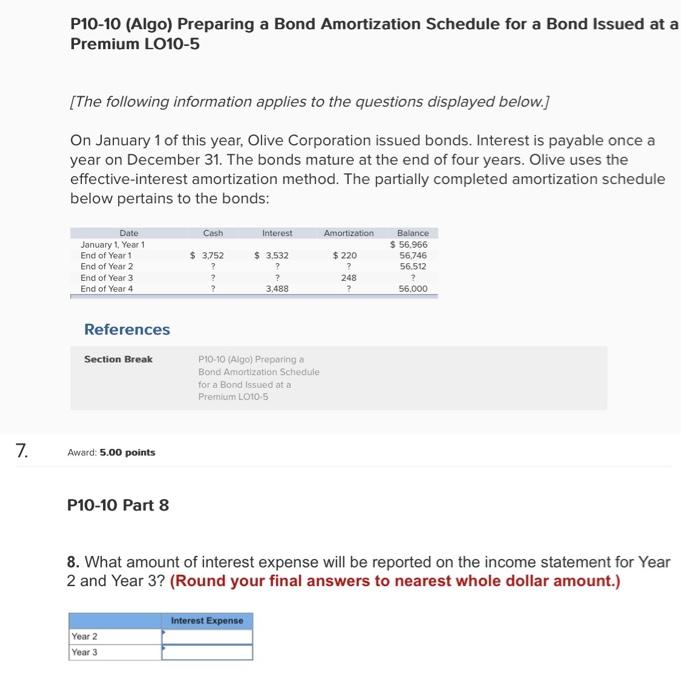 Solved P10-10 (Algo) Preparing a Bond Amortization Schedule | Chegg.com