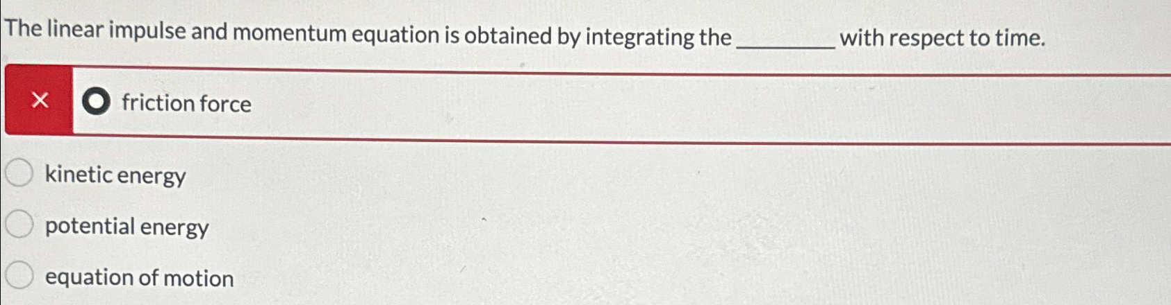Solved The linear impulse and momentum equation is obtained | Chegg.com