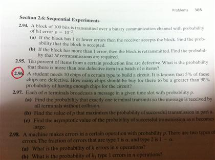 Solved A block of 100 bits is transmitted over a binary | Chegg.com