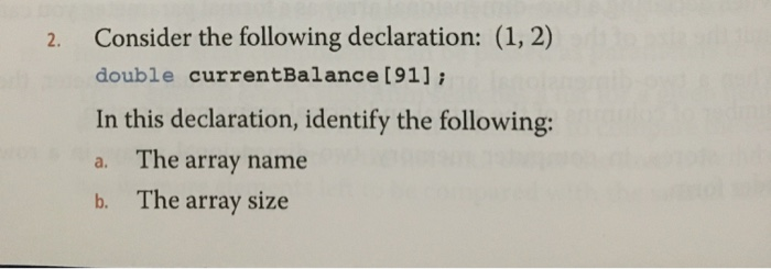 (Solved) : Consider Following Declaration 1 2 2 Double Currentbalance ... (Solved) : Consider Following Declaration 1 2 2 Double Currentbalance ...