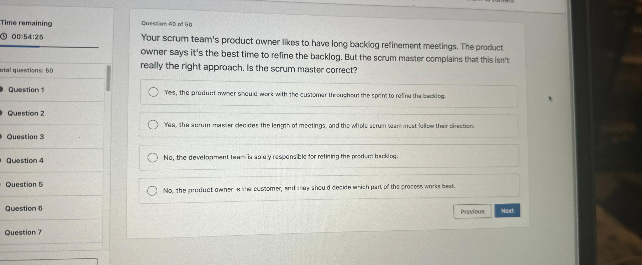 Solved Time remaining(1) 00:54:25otal questions: 50Question | Chegg.com