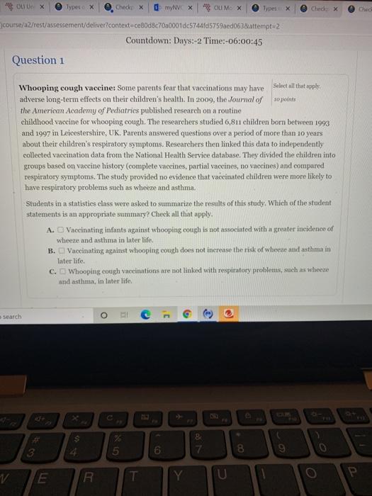 on X Types x Checks x NVX OMX Types x Check x | Chegg.com