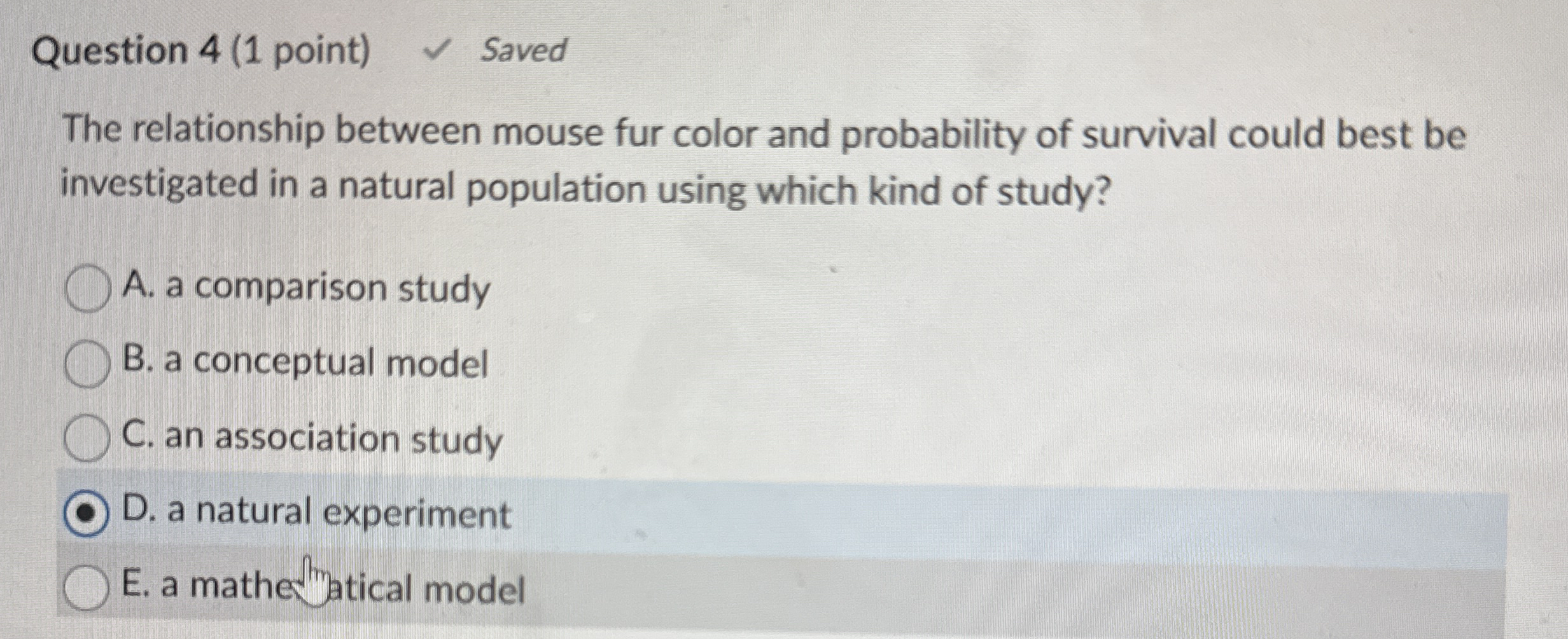 Solved Question 4 (1 ﻿point) ﻿SavedThe relationship between | Chegg.com
