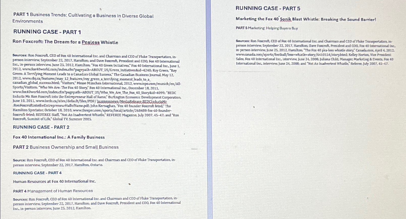 Solved aPART 1 ﻿Business Trends: Cultivating a Business in | Chegg.com