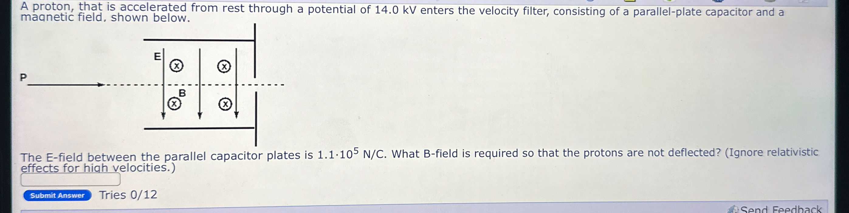 Solved A proton, that is accelerated from rest through a | Chegg.com