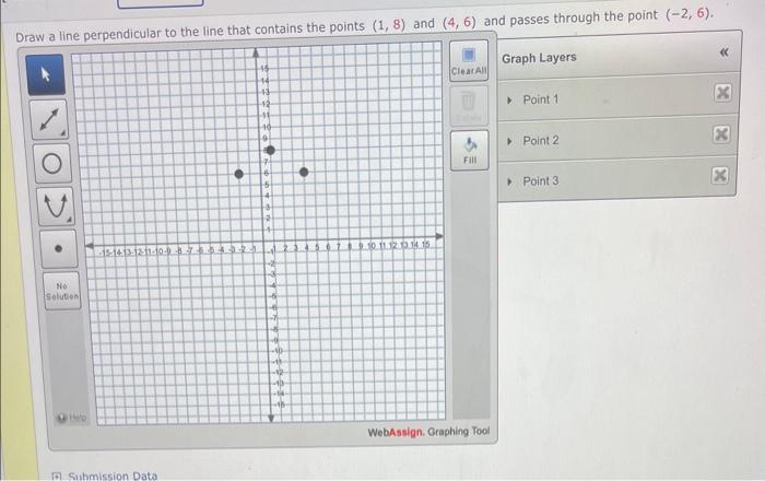 Solved Draw a line nernendicular to the line that contains | Chegg.com