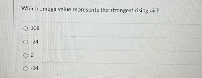 Solved Which omega value represents the strongest rising | Chegg.com