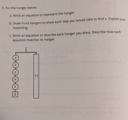 Solved For the hanger below:a. ﻿Write an equation to | Chegg.com