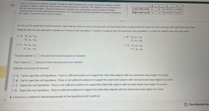 The 12 scries fot a tantom saiple of subjects with | Chegg.com