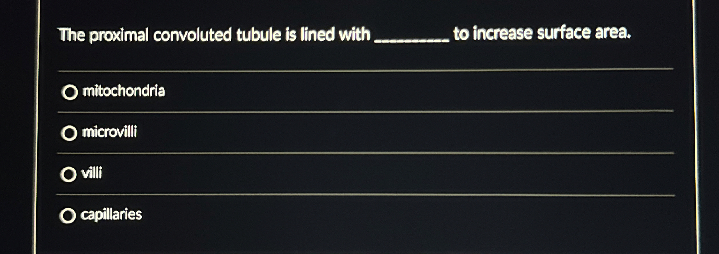 Solved The proximal convoluted tubule is lined with q, ﻿to | Chegg.com