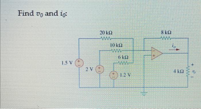 Solved Find v0 and i0 : | Chegg.com