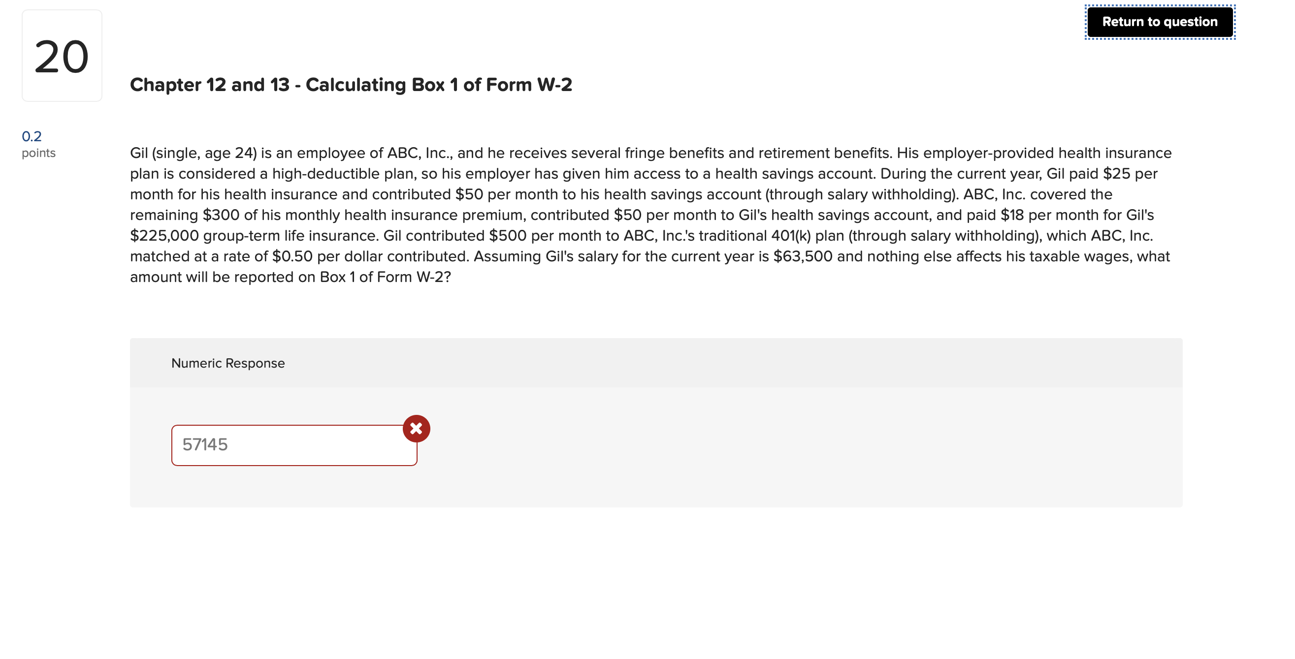 Solved Chapter 12 ﻿and 13 - ﻿Calculating Box 1 ﻿of Form | Chegg.com