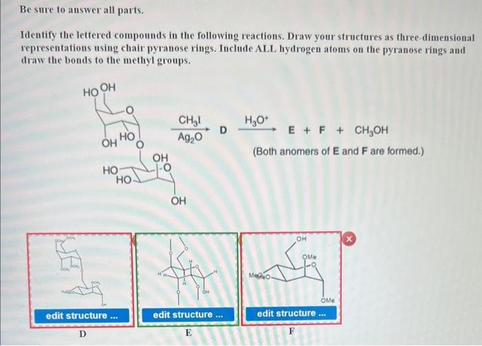 Solved Identify the lettered compounds in the following | Chegg.com