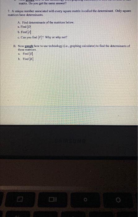 Solved Matrices allow us to perform many ueful mathematical | Chegg.com