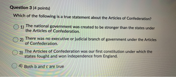 Question 3 (4 points) Which of the following is a | Chegg.com