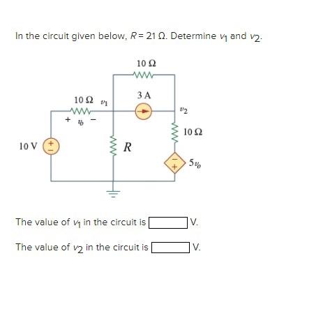 Solved In the circuit given below, R = 210. Determine vy and | Chegg.com