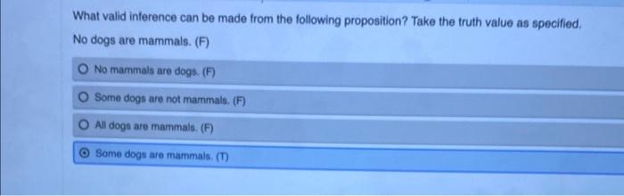 What valid inference can be made from the following | Chegg.com