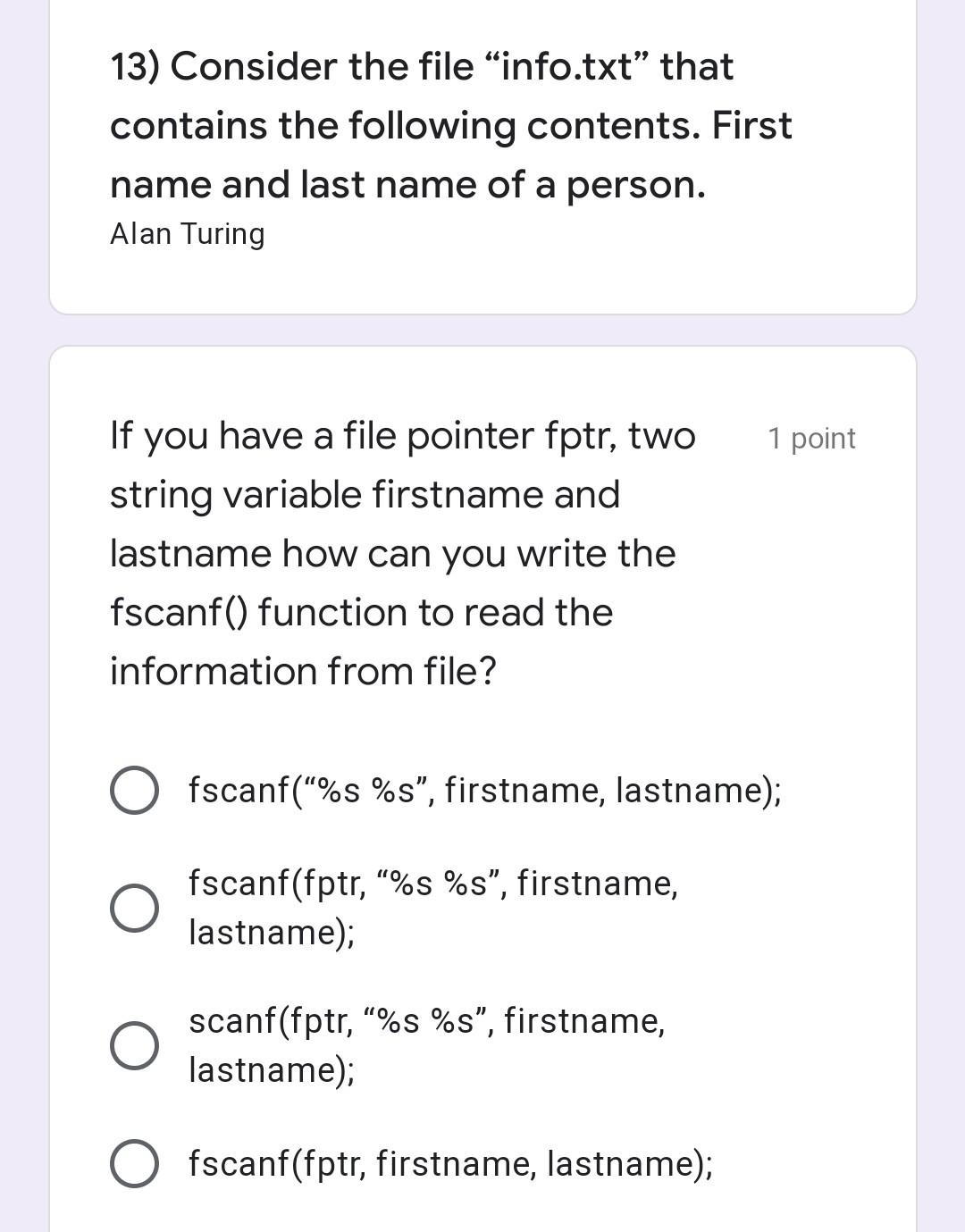 Solved 12) Consider the file "data.txt" that contains the | Chegg.com