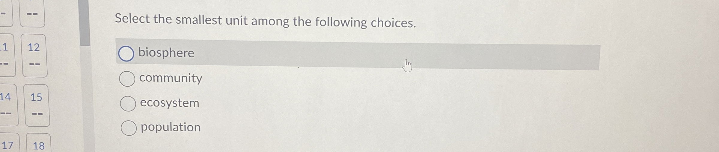 Solved Select the smallest unit among the following | Chegg.com