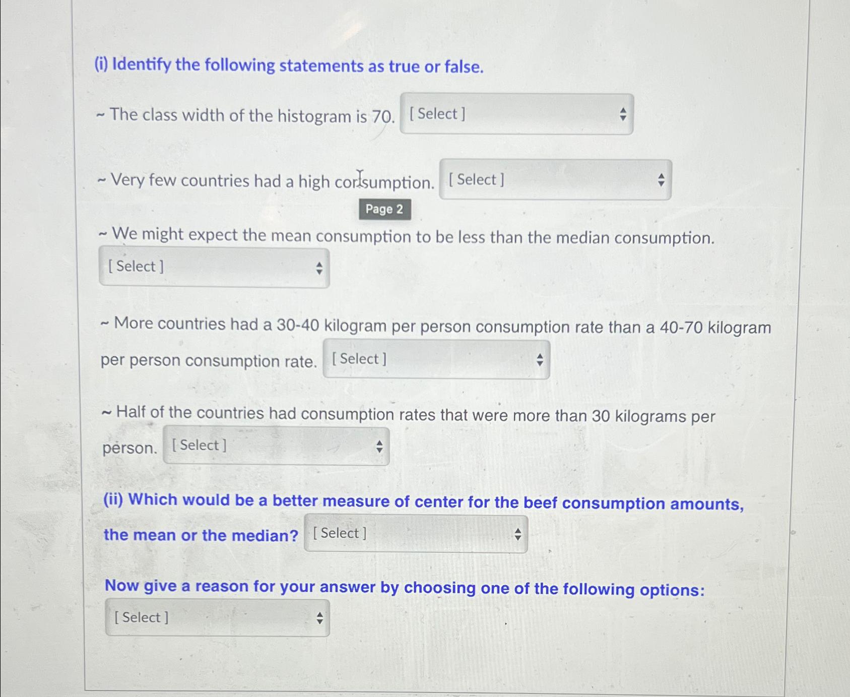 Solved (i) ﻿Identify the following statements as true or | Chegg.com