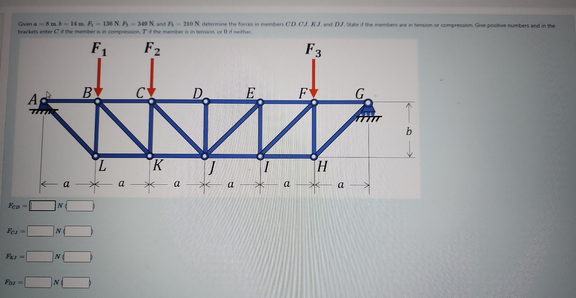 Solved brackets enter C if the member is in compression. T | Chegg.com