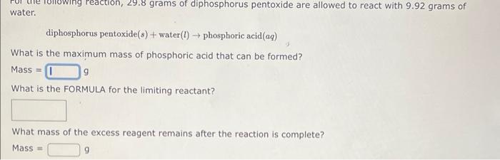 Solved following reaction, 0.363 grams of hydrogen gas are | Chegg.com