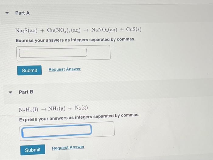 Solved Na2 S(aq)+Cu(NO3)2(aq)→NaNO3(aq)+CuS(s) Express your | Chegg.com