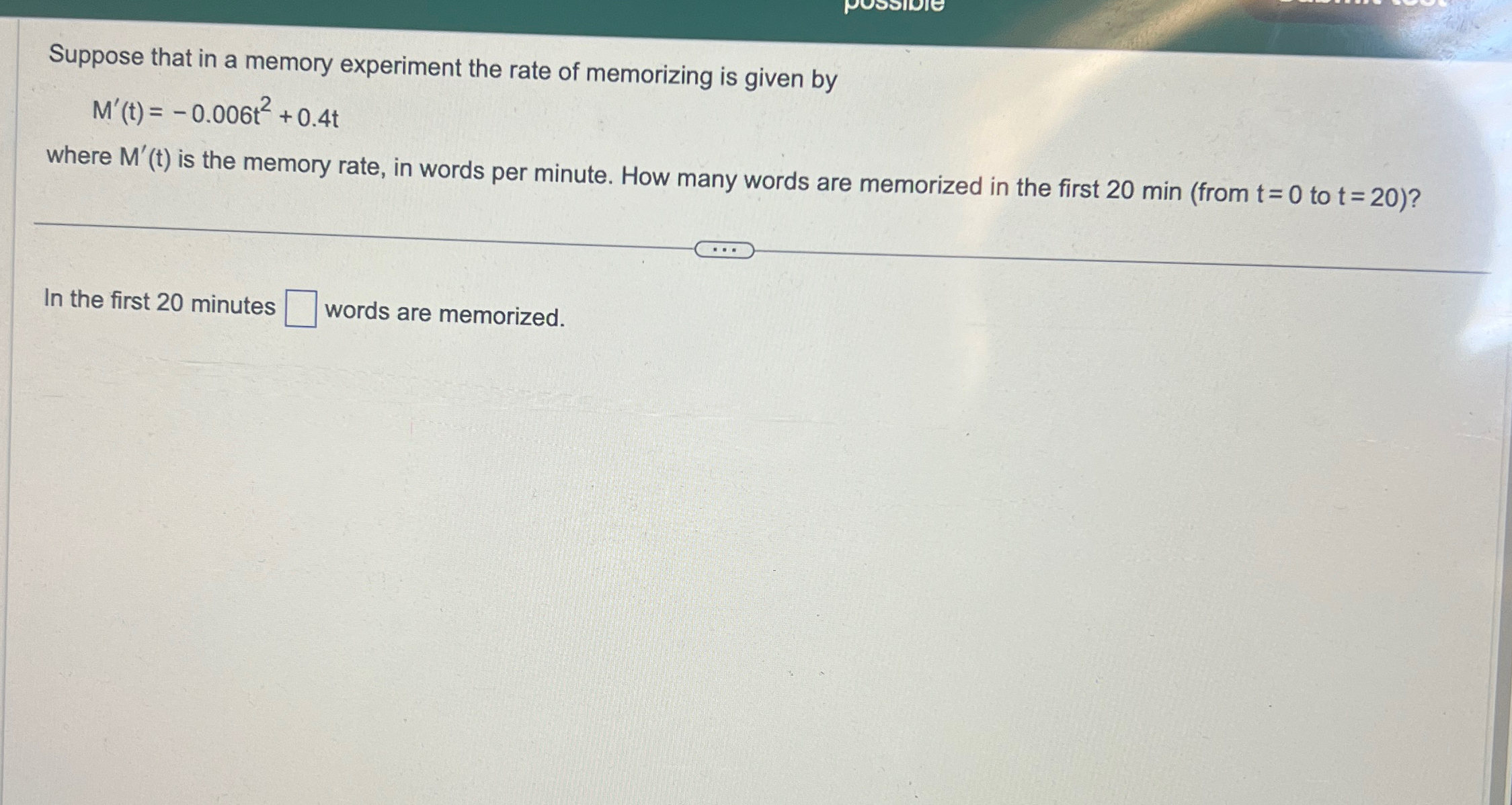 Solved Suppose that in a memory experiment the rate of | Chegg.com