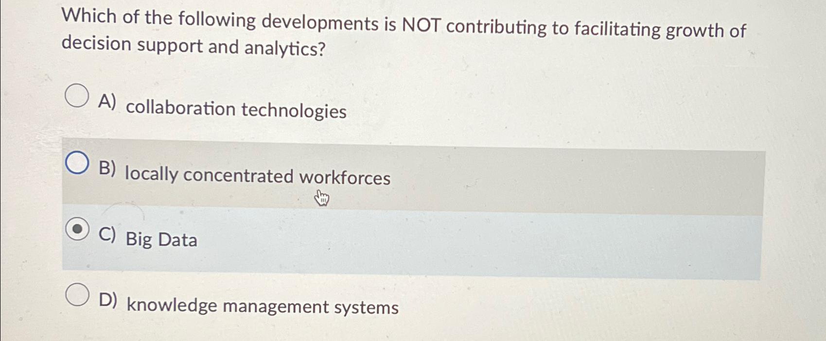 Solved Which of the following developments is NOT | Chegg.com