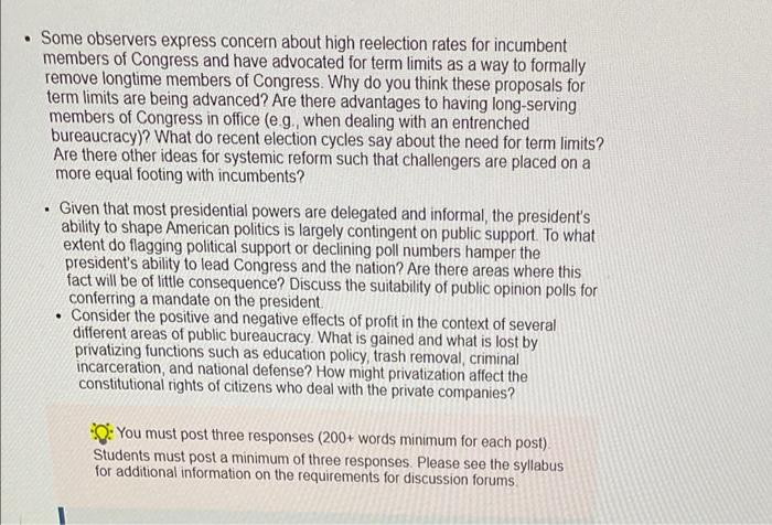 Some observers express concern about high | Chegg.com