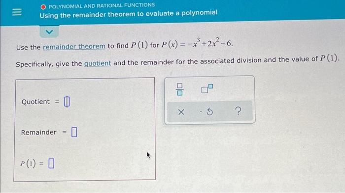 Solved O Polynomial And Rational Functions Using The